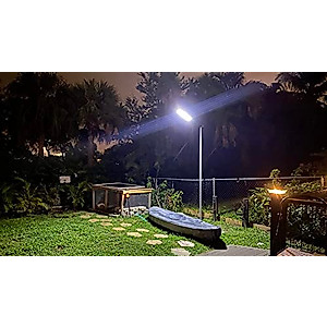 OKPRO Solar Street Lights Outdoor - 1200W Solar Parking Lot Lights, 7000K LED Solar Lights, Dusk to Dawn, Motion Sensor, Commercial Grade