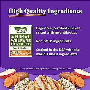 Halo Holistic Dog Food, Complete Digestive Health Cage-Free Chicken and Brown Rice Recipe, Dry Dog Food Bag, Small Breed Formula, 3.5-lb Bag