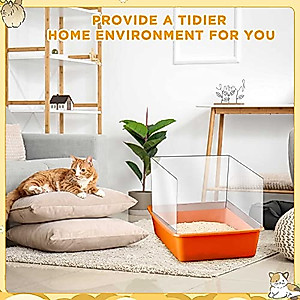 Maitys 20 Pcs Cat Litter Box Pee Shields Transparent Cat Litter Box Splash Guard Litter Pan Pee Shields for Open Top Litter Pan with Double Sided Tape, Litter Box Not Included, 12 x 16 Inch