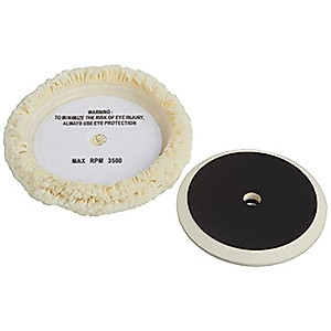 DEWALT Wool Buffing Pad and Backing Pad Kit, 7-Inch (DW4985CL)