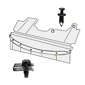 GOOACC GRC-70 35PCS Engine Under Cover Splash Shield Guard Body Bolts Bumper Fender Liner Push Retainer Fastener Rivet Clips , black