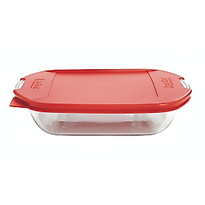 Anchor Hocking TrueFit Cake Dish with Cherry Lid, 8", Clear