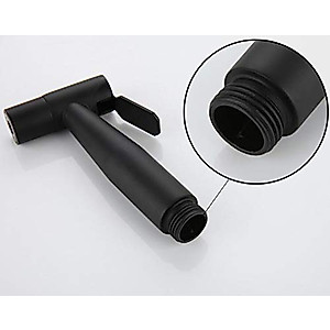BINCAVIDOU Bidet Spray Set, Toilet Bidet Set Black Brass Hot Cold Bathroom Toilet Shower Blow fed Spray Gun Nozzle Bidet Faucet Bathroom,C Decoration
