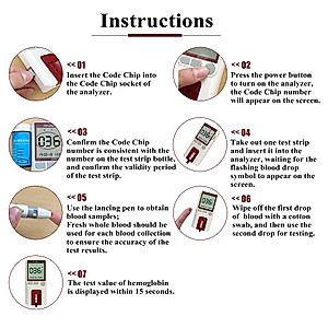 100pcs Hemoglobin Test Strips for AS-XH-01 Hemoglobin Analyzer
