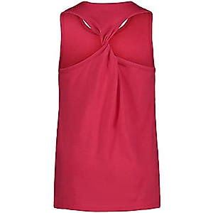 Calvin Klein Girls' Performance Tank Top, Sleeveless & Crew-Neck Neckline, Logo Detailing, Azalea Twist