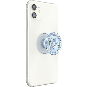 PopSockets Plant-Based Phone Grip with Expanding Kickstand, Eco-Friendly PopSockets for Phone - Translucent Blue Fields