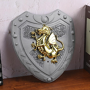Toyvian Shield Toy Pirate Toy Boys Kids Toys Medieval Shield Toys for Kids Pretend Toys Kids Warrior Shield Party Decor Abs Silver Child Prom Decorate Kids Pirate Costume Kids Knight