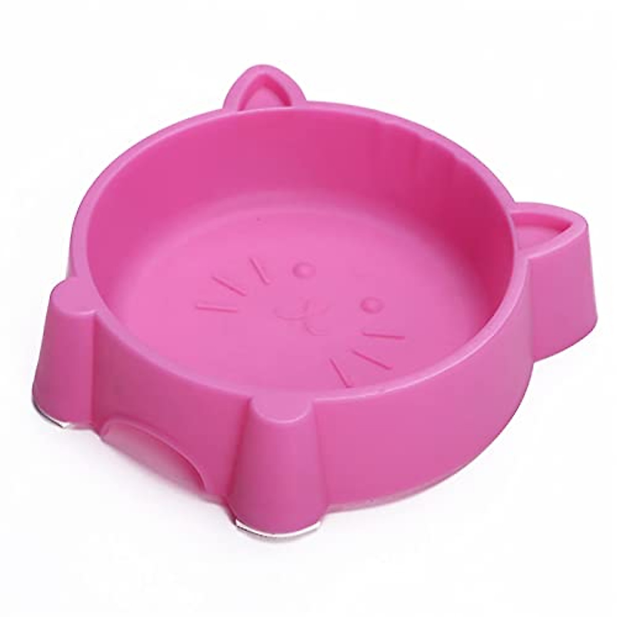 FUUIE Bowls for Food and Water Pet Bowl Plastic Cat Face Anti-Skid Bowl Creative Portable Cat Face Multipurpose Cat Bowl Dog Bowl Pet Household Supplies (Color : Blue)