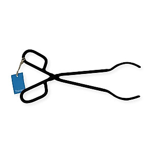 Black Heavy Duty Cast Iron Fire Place Log Tongs for Indoor Fire/Fire Pits Accessories/Tongs for Outdoor Stove/Long Logs Tweezers/Firewood Tongs/Campfire Tongs