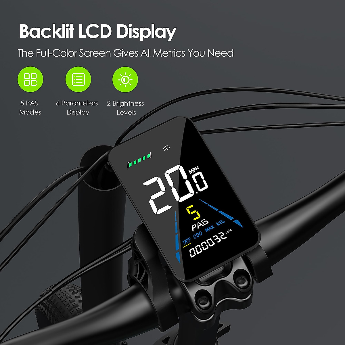 Oraimo 750W-1000W Electric Bike for Adults, 557Wh UL-Listed Hidden Battery Up to 45 Miles, 3A Fast Charge, 20" Fat Tire Folding E-Bike, Shimano 7 Speed, LCD Display, Optical Flare