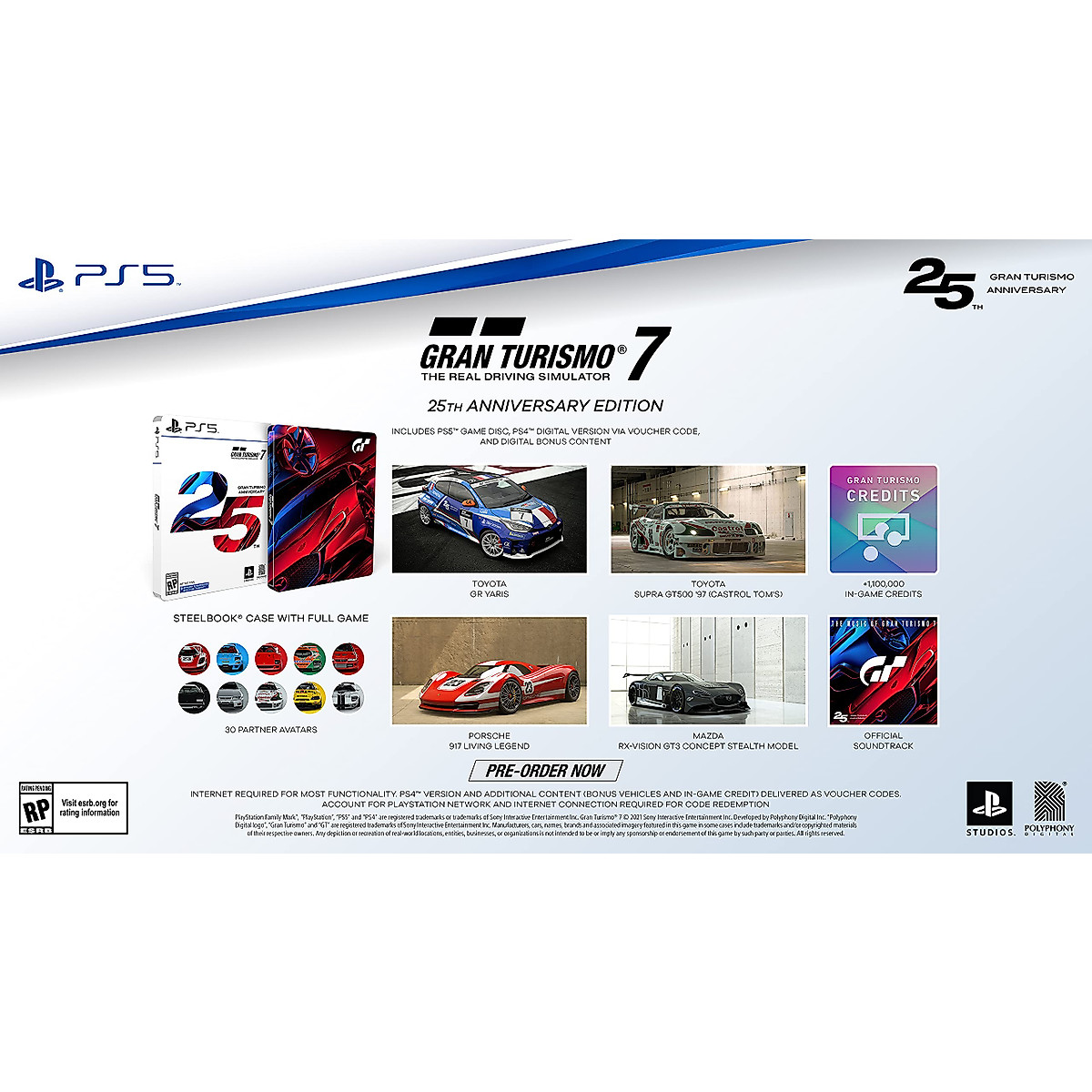 Gran Turismo 7 25th Anniversary Edition - PS5 Disc & PS4 Entitlement