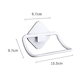 OGRAFF Towel Ring 1 Piece of Pure White Bathroom Towel Ring, Non-Perforated Paste Type Non-Marking Hand Towel Ring, Kitchen and Bathroom Hanging Rag Rack
