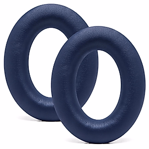 WC Wicked Cushions Upgraded Replacement Ear Pads for Bose QC35 & QC35ii (QuietComfort 35) Headphones & More - Softer Leather, Luxurious Memory Foam, Added Thickness, Extra Durability | Midnight Blue