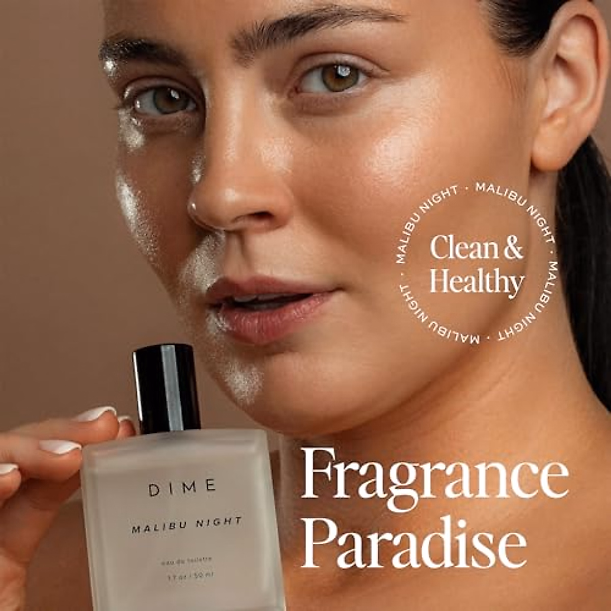 Dime Beauty Perfume Malibu Night, 1.7 oz / 50 ml - Light and Floral Musk Scent, Hypoallergenic, Clean Perfume, Eau de Toilette For Women