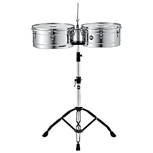 Meinl Percussion HT1314CH Headliner Series Steel Timbales With Chrome Finish and Stand