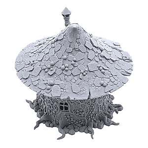 Goblin Mushroom Hovel by Printable Scenery - Compatible with Dungeons and Dragons (DND, D&D), 28mm Miniature Wargaming, Tabletop RPGs, Wargame Scenery