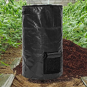 Compost Bin Bags 34 Gallon Compost Bin Garden Compost Bin Bags for Garden Yard Garbage Cans (Black 1pc)