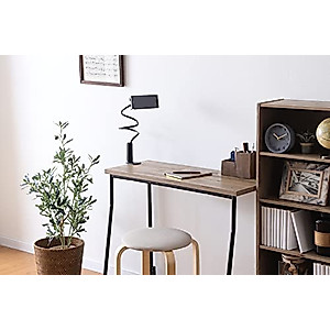 IRIS USA Modern Computer Office Desk Table with Matte Black Steel Frame, Wood