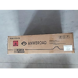 ANWBROAD Makeup Vanity Desk Vanity Table Set with LED Lighted Mirror Vanity Set with 3 Adjustable Lighting Colors 5 Storage Shelves 2 Big Drawers Dresser Cushioned Stool for Girls Women (White)