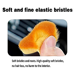 KUHPLOVE Zabernim Car Brush, Dashboard Cleaner for car Interior Car Interior Cleaning Tool, Soft Bristles Detailing Brush Computer Keyboard Dusting Tool (4Pieces of Zabernim Car Brush)