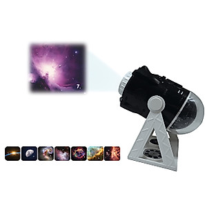 Lexibook Speaking 2-in-1 Constellations and Images Planetarium Projector English/Spanish, 24 Images to Discover Space, 2 Constellation Domes, STEM, Black/White, NLJ181i2