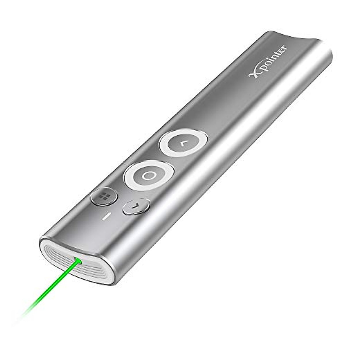 X POINTER Image Pointer with Air Mouse Control - SoftwareBased Multifunction Presentation Clicker Remote with GreenLaser, Wireless Rechargeable Pointer for Windows and Mac