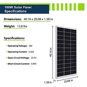ExpertPower 2.5KWH 12V Solar Power Kit | LiFePO4 12V 100Ah, 400W Mono Solar Panels, 30A MPPT Solar Charge Controller, 3KW Pure Sine Wave Inverter Charger | RV, Trailer, Camper, Marine, Off Grid