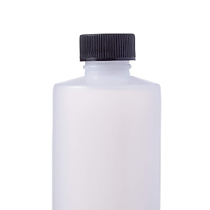 Consolidated Plastics Cylinder Bottle with Cap, HDPE, Natural, 4oz, 12 Piece