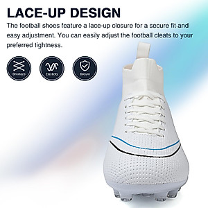 Soccer Cleats Mens Football Cleats Women Tacos de Futbol para Hombre Soccer Shoes for Big Boy High Top Football Boots Tacos de Futbol Zapatos de Futbol para Hombres Outdoor Soccer Shoes AG