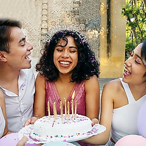 Vin Beauty Headband, Birthday Queen for Women Rhinestones, One Size Fits Most, Silver, 559295 2 WCfQUZ6TN