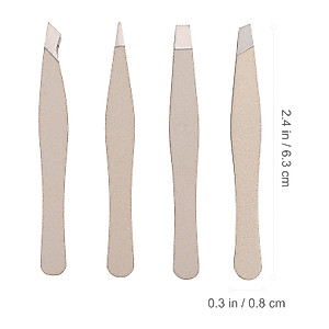 ARTIBETTER 4pcs Mini Eyebrow Clip Salon Eyebrow Clip Eyebrow Makeup Supplies Professional Eyebrow Stainless Steel Eyebrow Trimmer Nail Art Supplies Brow Hairpin Hair Removal Pu Miss