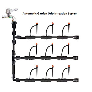 1/4" Drip Irrigation Emitters, Yulaiyoen 1/4-inch Spray Emitters 30 Pack, Automatic Drip Irrigation Parts Accessories, 360 Degree Drip Irrigation Sprinkler Heads Sprayer for Irrigation System