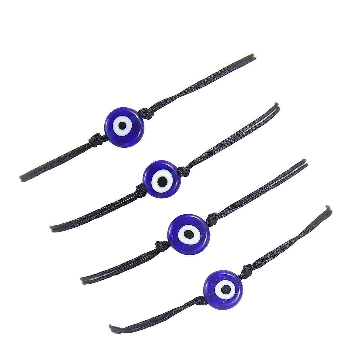 Evil Eye Lucky Bracelets Set Colorful Evil Eye Beaded Adjustable Braided Red String Turkish Amulet Good Lcuk Jewelry for Women Men-Set