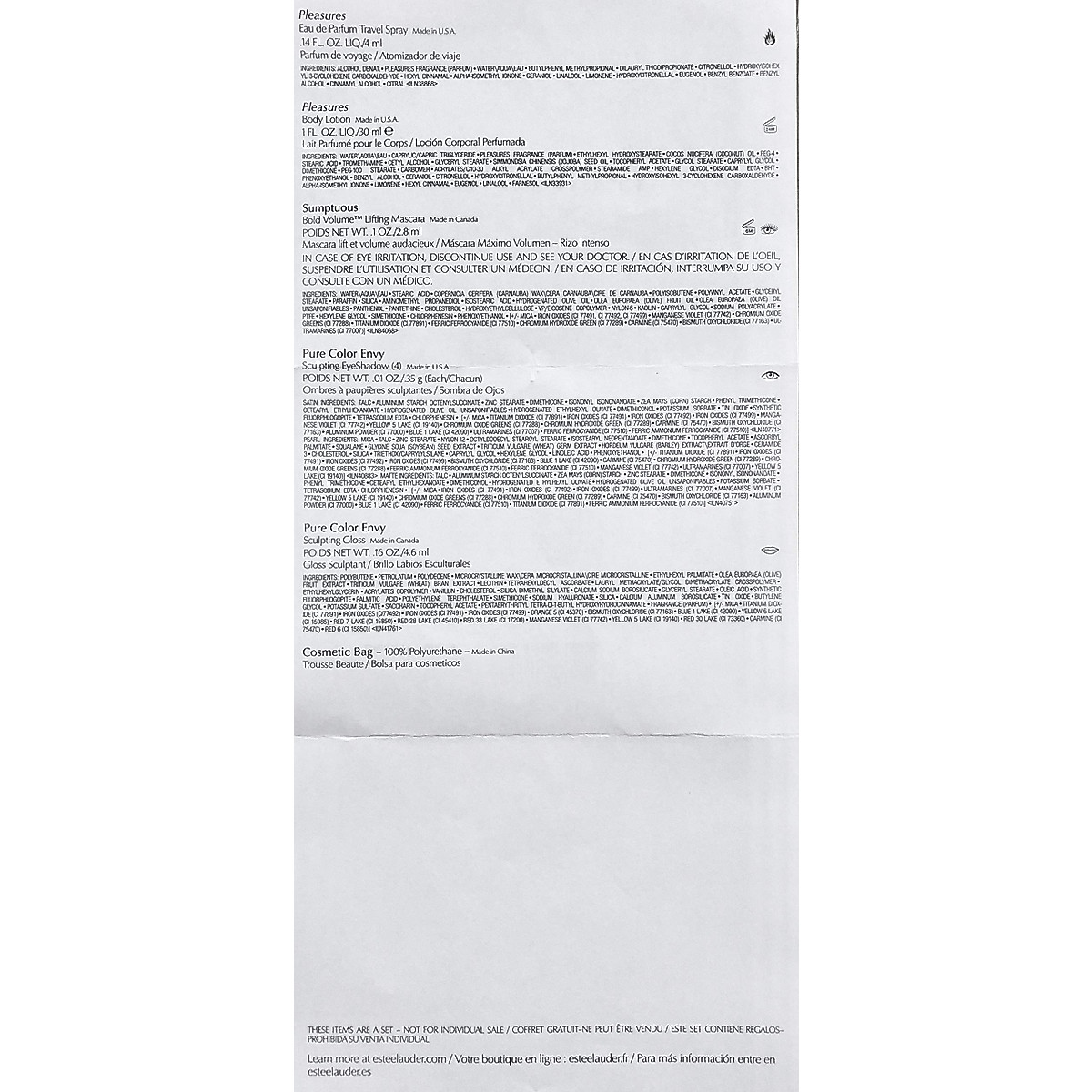 Estee Lauder 6 pc Pleasures Eau de Parfum Purse Spray Travel Set