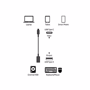 Amazon Basics USB-C3.1 Gen1 to USB-A Adapter with Data Transfer up to 5Gbps (USB-IF Certified) - Black