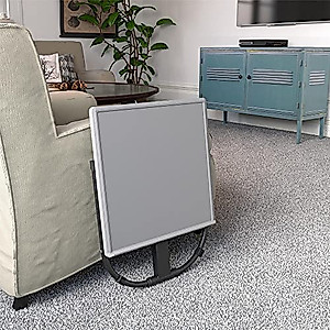COSCO Multi-Functional Personal Activity Table, Adjustable Height, Portable Workspace, for Snacking & Homework, Compact Fold, Space Saving, Gray