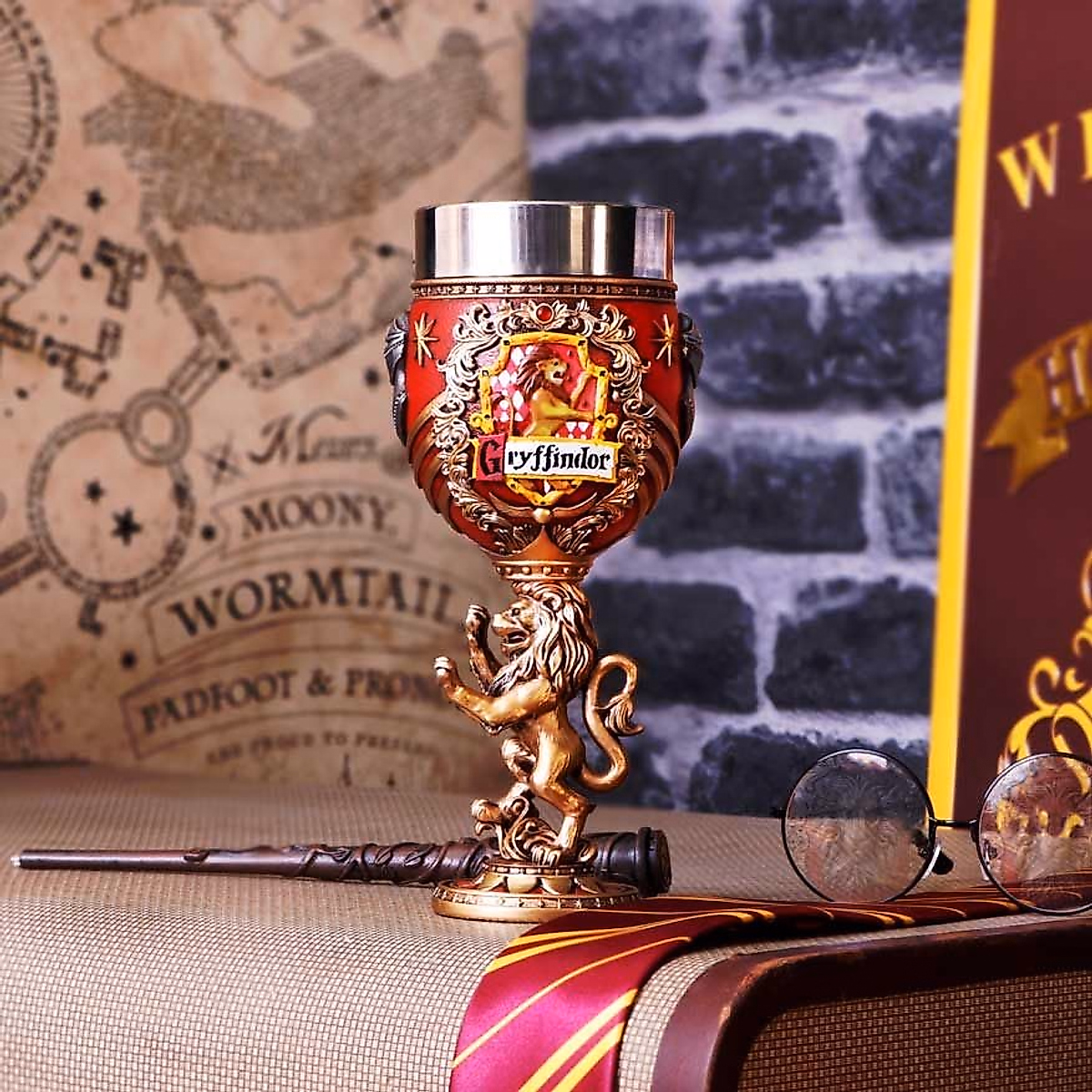 Nemesis Now Harry Potter Goblet, Hand Painted Harry Potter Collectible Chalice, Wizarding Wrold Cup, Ideal Gift for Potterheads - Gryffindor