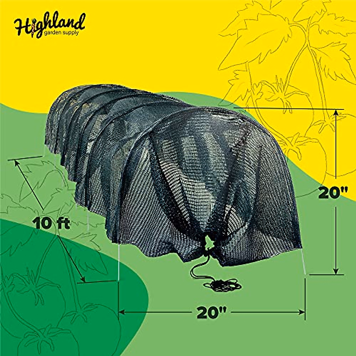 Garden Tunnel Shade Net Cover Greenhouse Protection from Sun Heat Gardening Green House Sun Shades Cloche Hoops Plant Covers Hoop House Outside Heavy Duty Garden Row Cold Green Houses Kit