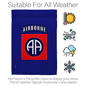 US MILITARY U.S. Army 82nd Airborne Division Flag Armed Forces Double-Sided Lawn Decoration Gift House Garden Yard Banner United State American Military Veteran, 12" x 18.5 Made in USA