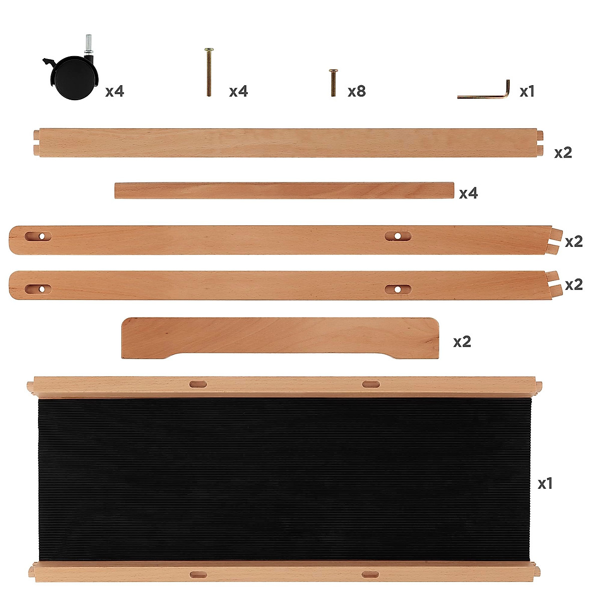 Creative Mark Firenze Wood Large Print Rack with Castors - Perfect for Display of Canvas, Art, Prints, Panels, Posters, Art Gallery Shows, Storage Rack - Natural