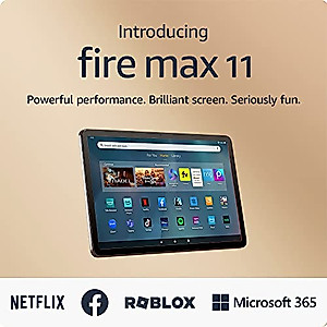 Introducing Amazon Fire Max 11 tablet, our most powerful tablet yet, vivid 11" display, octa-core processor, 4 GB RAM, 14-hour battery life, 128 GB, Gray, without lockscreen ads
