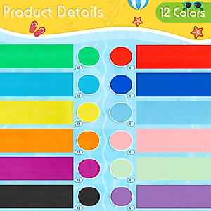 Tessco 12 Pcs Christmas Beach Towel Bands for Beach Chairs Towel Clips Lounge Beach Pool Chairs Towel Strap Holder Elastic Windproof Beach Accessories Gift for Christmas(12 x 2 in,Bright Style)