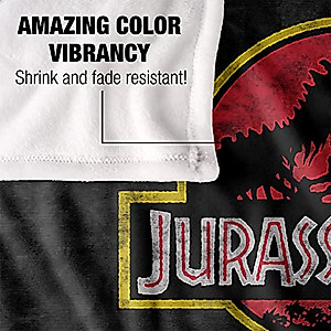 Jurassic Park Classic Logo Officially Licensed Silky Touch Super Soft Throw Blanket 50" x 60"