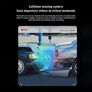 3-inch Driving Recorder 5 Million Pixe-ls Hd Night Vision Reversing Image Front and Rear Dual Lens Free Installation Driving Recorder 1pcs