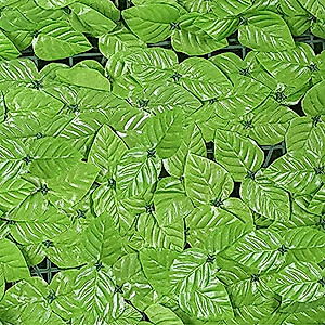 Expandable Faux Privacy Fence Artificial Ivy Leaf Hedge Roll Privacy Screen | Artificial Hedges Fence,Faux Ivy Vine Leaf Decoration UV Fade Protected for Balcony Patio (Size : 1×0.5m)
