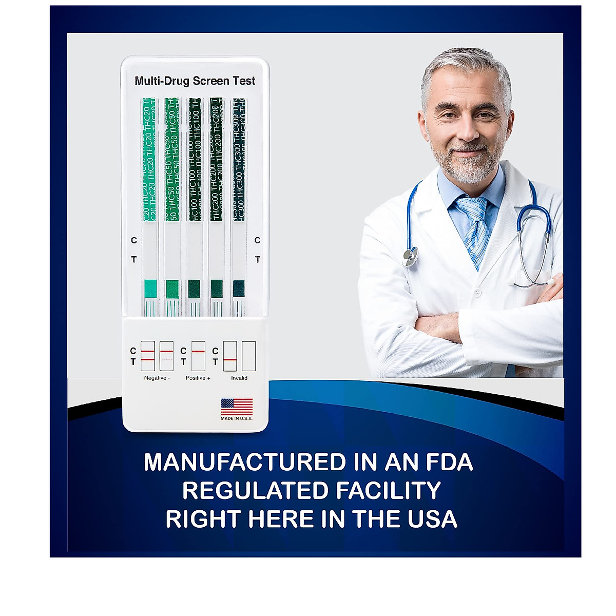 2 Pack - DrugExam THC Advantage Made in USA Multi Level Marijuana Home Urine Test Kit. Highly Sensitive THC 5 Level Drug Test Kit. Detects at 20 ng/mL, 50 ng/mL, 100 ng/mL, 200 ng/mL and 300 ng/mL (2)