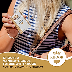 KHOOR Herbal Cigarettes - 2 Vanilla Packs, Non-Addictive, Tobacco-Free & Nicotine-Free, Traditional Cigarette Substitute, Premium Vanilla Flavor - 2 Packs (40 Sticks)