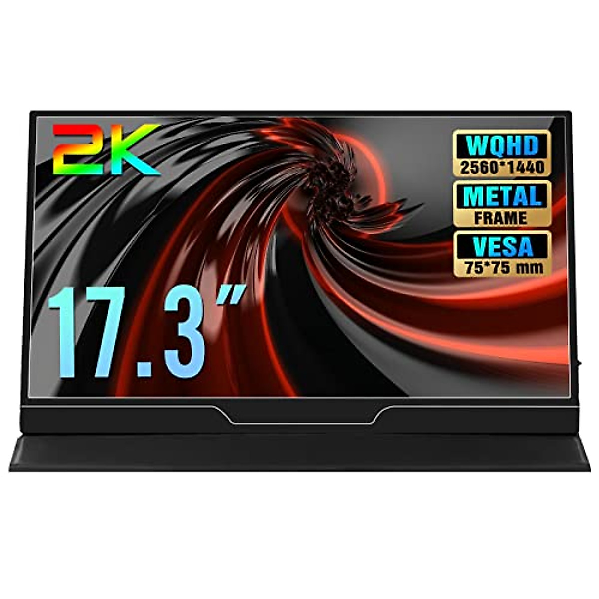 Bimawen 17.3 inch Portable Monitor + 17.3 inch 2K Ultra Slim Monitor