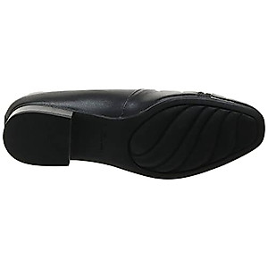 Clarks womens Juliet Monte Pump, Black Leather/Synthetic, 8.5 Wide US