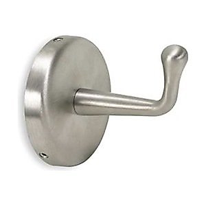 Industrial Grade 1ECN4 Heavy Duty Robe Hook, 3 x 3 1/4 In, SS
